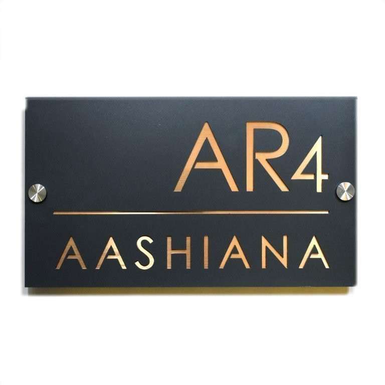 Metal Name Plates | Compound Wall Name Plate | Name Plate For Building ...
