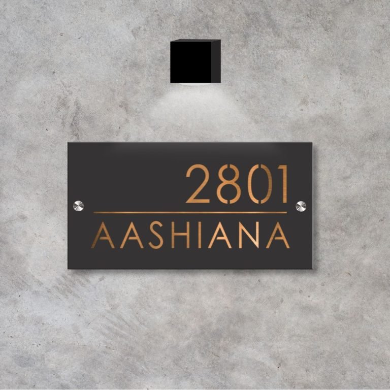 Metal Name Plates | Compound Wall Name Plate | Name Plate For Building ...