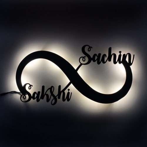 Mild Steel LED Infinity Name Plate - Modern Nameplates online at Royal ...