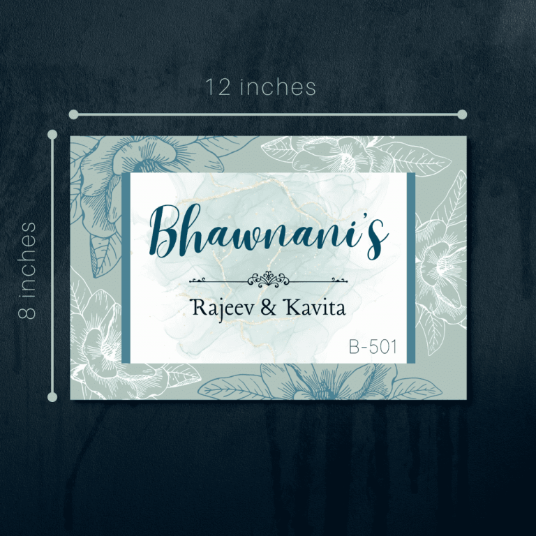 Alluring Floral Printed Name Plate - Royal Gifts