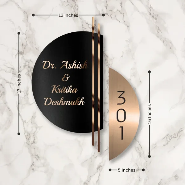 Imperial & Majestic Rose Gold Stainless Steel Name Plate | Royal Gifts